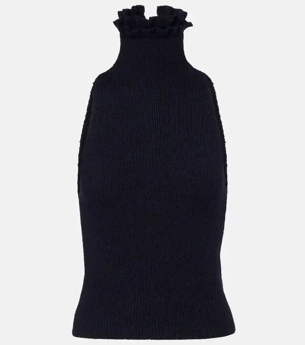 Alaïa Wool And Silk-blend Turtleneck Top