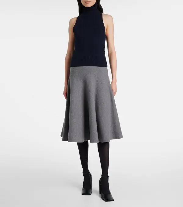 Alaïa Wool And Silk-blend Turtleneck Top