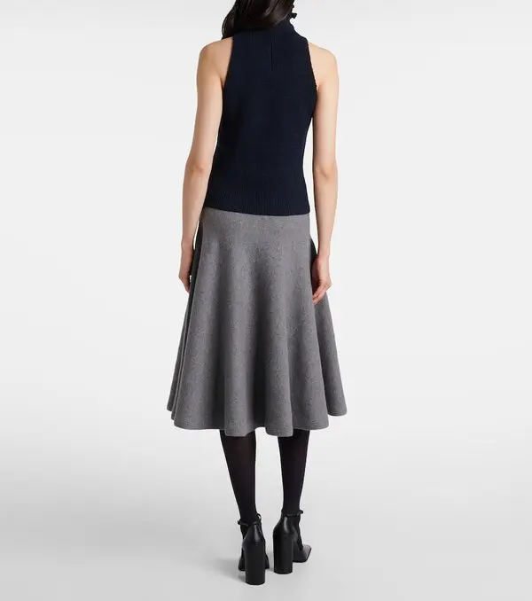Alaïa Wool And Silk-blend Turtleneck Top