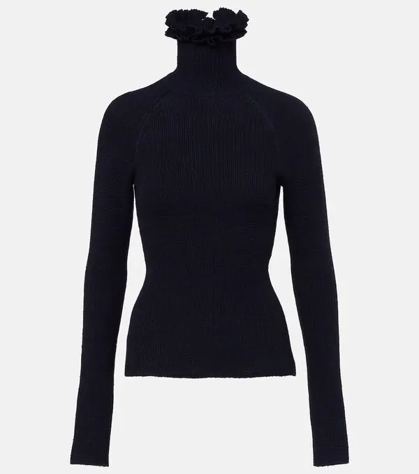 Alaïa Wool And Silk-blend Turtleneck Sweater