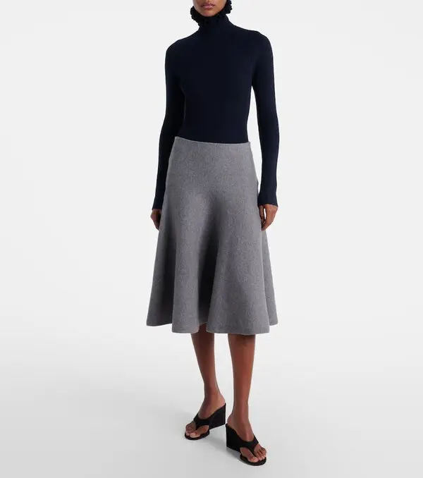 Alaïa Wool And Silk-blend Turtleneck Sweater