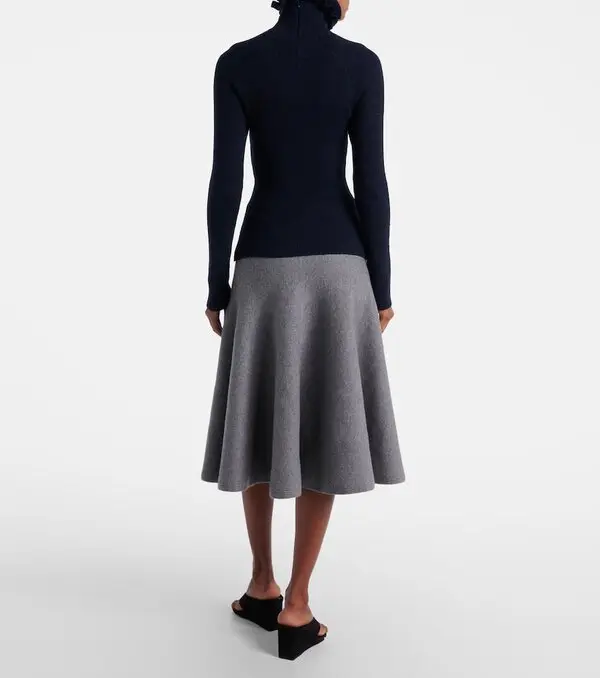 Alaïa Wool And Silk-blend Turtleneck Sweater