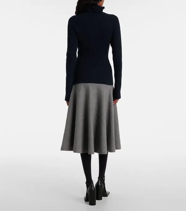 Alaïa Wool And Silk-blend Turtleneck Sweater