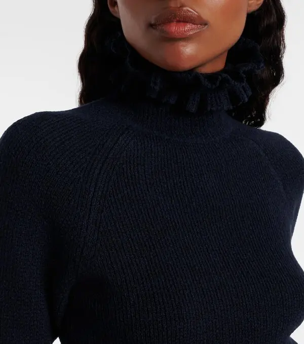 Alaïa Wool And Silk-blend Turtleneck Sweater