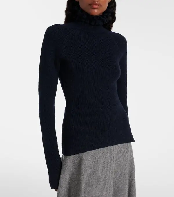 Alaïa Wool And Silk-blend Turtleneck Sweater