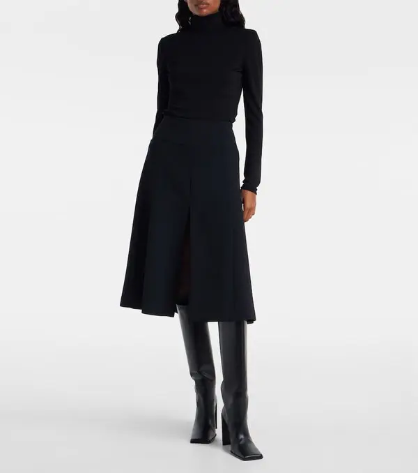Alaïa Open-back Jersey Bodysuit - Black