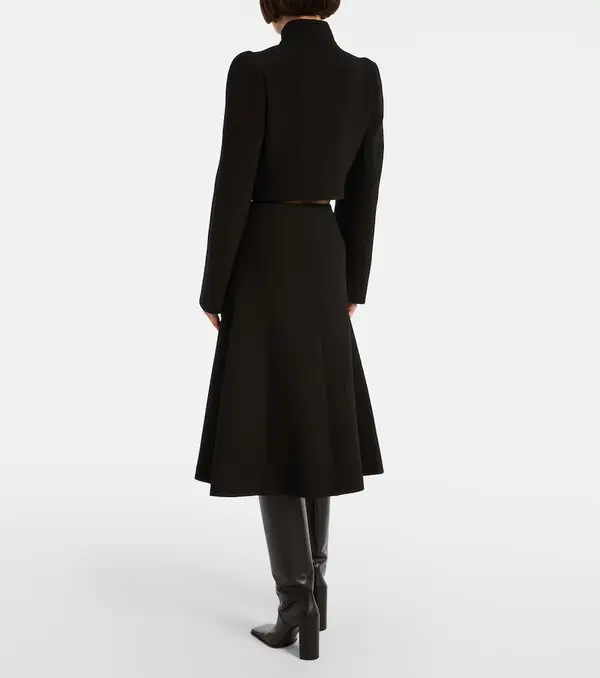 Alaïa Pleated Midi Skirt
