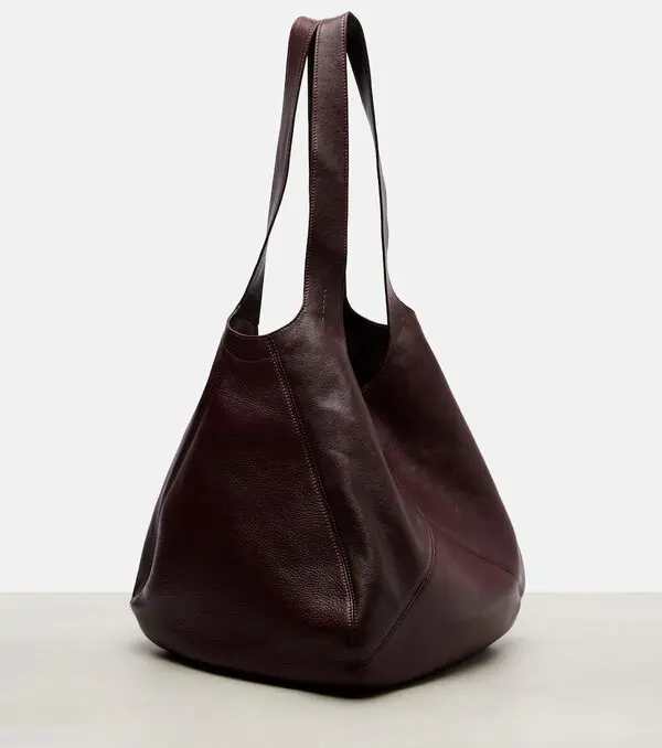 Chloé Balloon Medium Leather Shoulder Bag - Burgundy