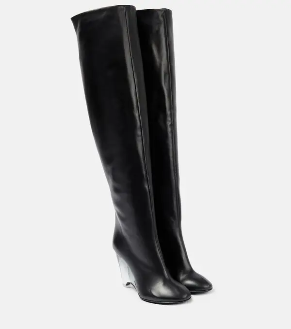 Alaïa Leather Knee-high Boots - Black