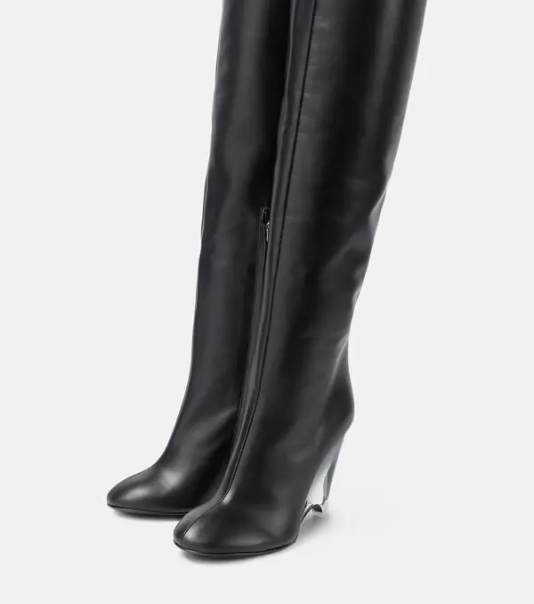 Alaïa Leather Knee-high Boots - Black
