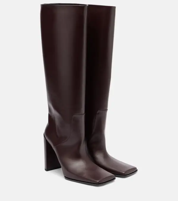 Alaïa Leather Knee-high Boots - Brown