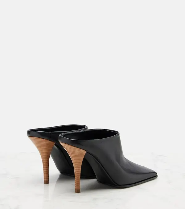 Alaïa 90 Leather Mules - Black