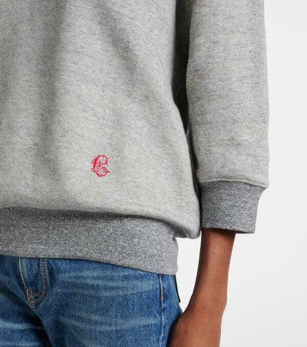 Chloé Cotton-blend French Terry Sweatshirt - Grey