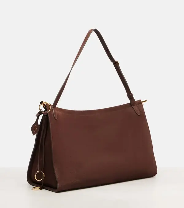 Alaïa Le Click Large Leather Shoulder Bag - Brown