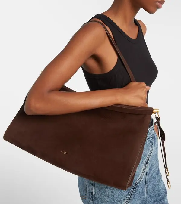 Alaïa Le Click Large Leather Shoulder Bag - Brown
