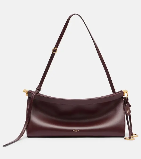 Alaïa Le Click Medium Leather Shoulder Bag - Burgundy