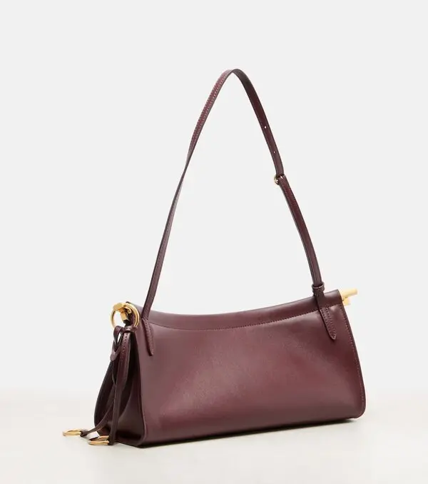 Alaïa Le Click Medium Leather Shoulder Bag - Burgundy