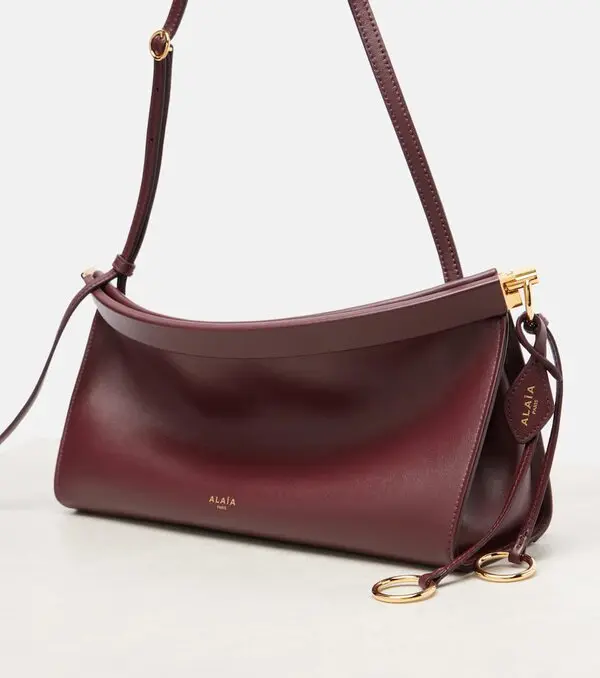 Alaïa Le Click Medium Leather Shoulder Bag - Burgundy