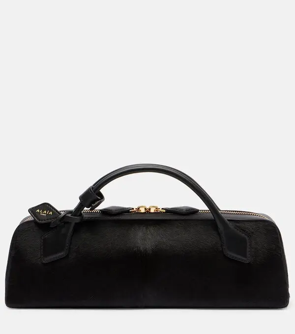 Alaïa Le Teckel Small Calf Hair Clutch - Brown