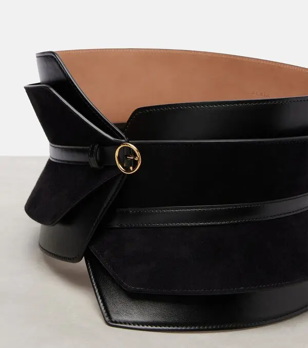 Alaïa Bustier Leather And Suede Belt