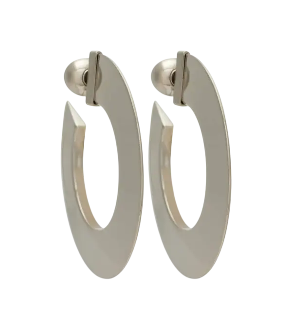 Alaïa Blade Hoop Earrings - Silver
