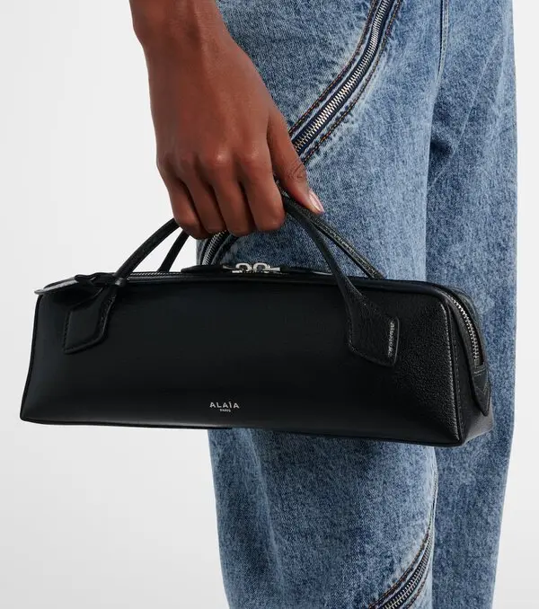 Alaïa Le Teckel Small Leather Clutch - Black