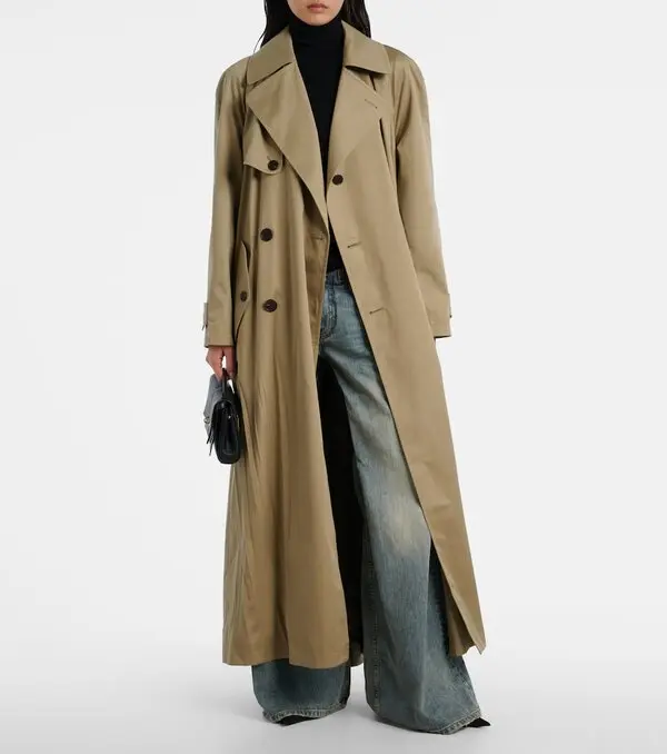 Balenciaga Cocoon Cotton Twill Trench Coat