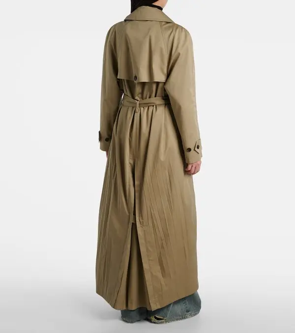 Balenciaga Cocoon Cotton Twill Trench Coat