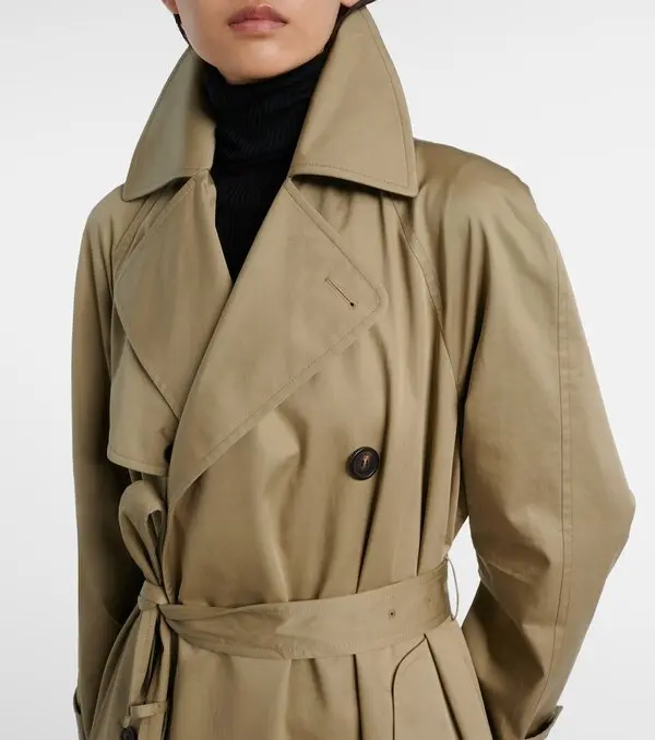 Balenciaga Cocoon Cotton Twill Trench Coat