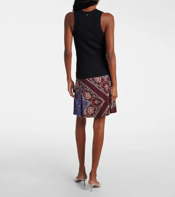Rabanne Embellished Cotton-blend Tank Top - Black