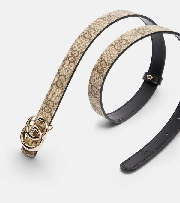 Gucci Gg Marmont Reversible Belt - Beige