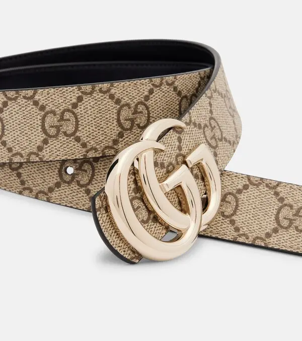 Gucci Gg Reversible Belt - Beige