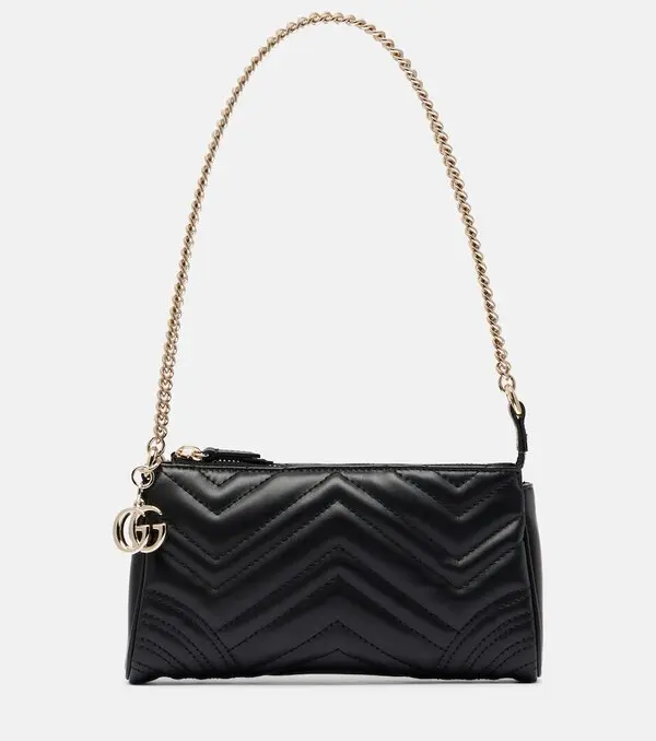 Gucci Gg Marmont 2.0 Mini Leather Shoulder Bag - Black