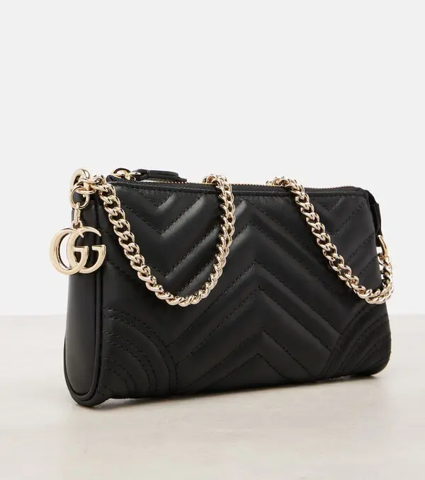 Gucci Gg Marmont 2.0 Mini Leather Shoulder Bag - Black