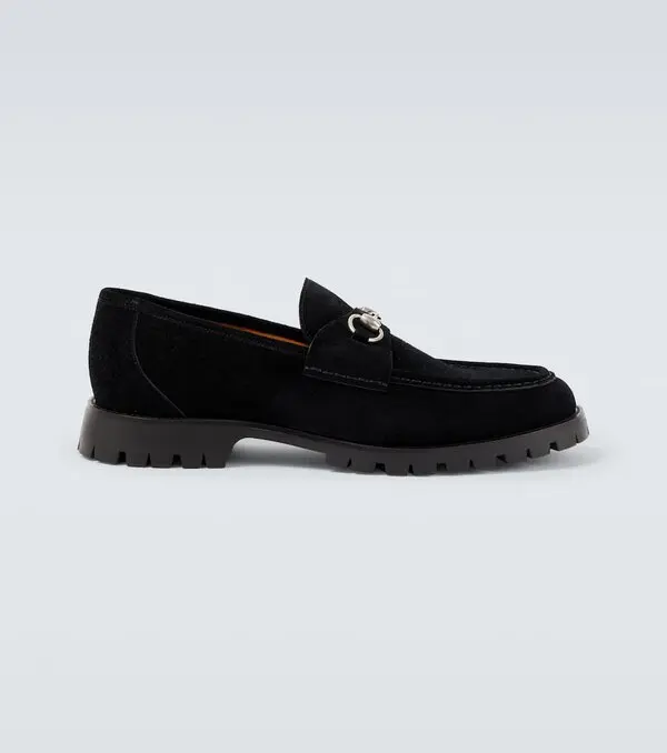 Gucci Horsebit Suede Loafers
