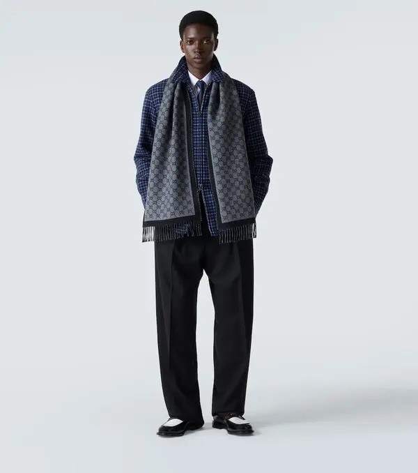 Gucci Gg Wool Jacquard Scarf