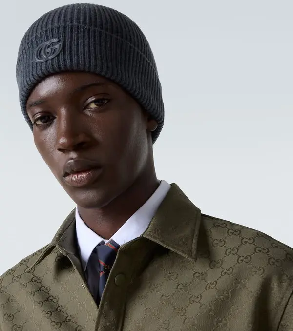 Gucci Double G Ribbed-knit Cashmere Beanie