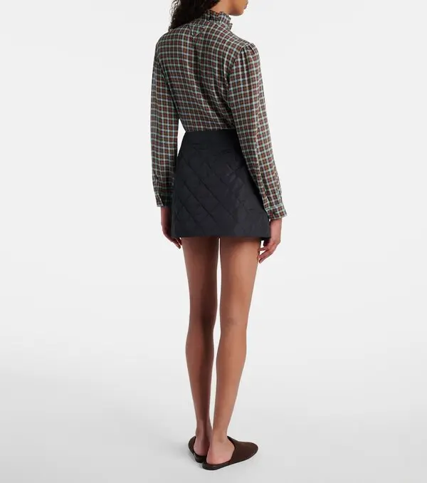 Prada Re-nylon Quilted Miniskirt - Blue