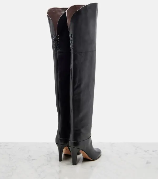 Chloé Eve 85 Leather Over-the-knee Boots - Black