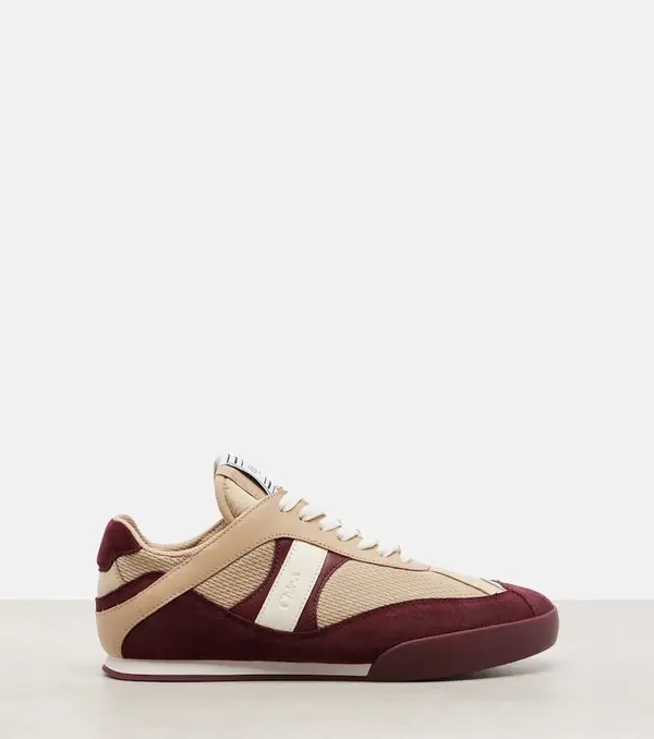 Chloé Kick Suede-trimmed Sneakers