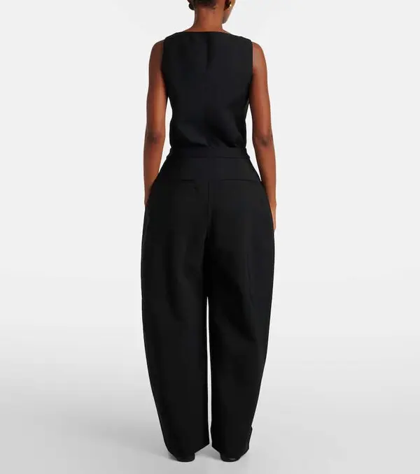 RÓHE High-rise Barrel-leg Crêpe Pants