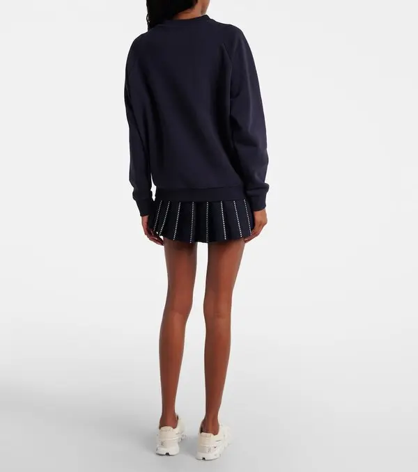 Tory Burch Logo Cotton Jersey Sweatshirt