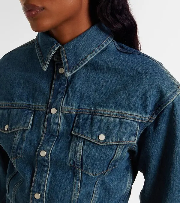 Wardrobe.NYC Cropped Denim Jacket