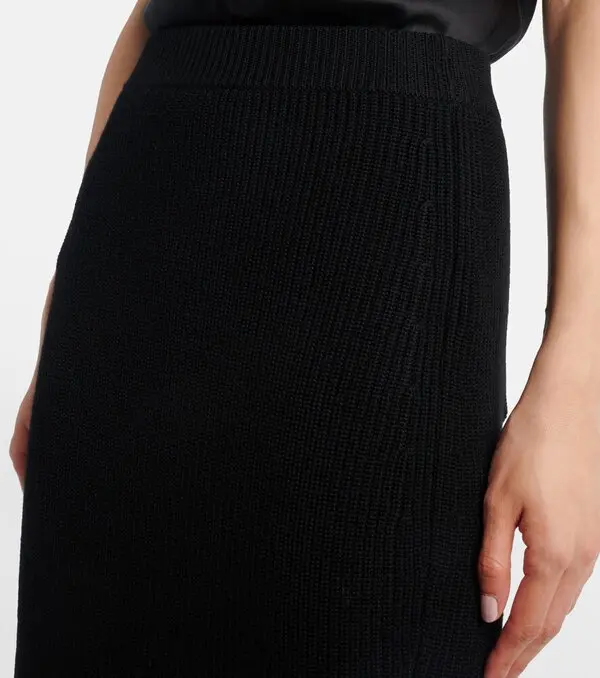 Nina Ricci Peplum Wool-blend Midi Skirt