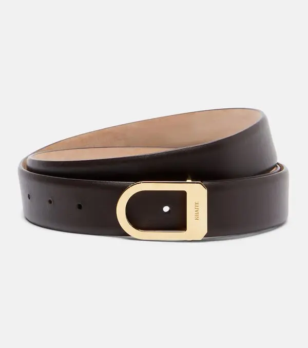 Khaite Saddle 30mm Leather Belt - Brown