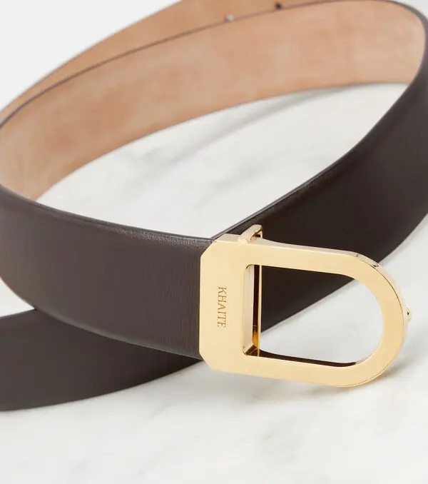Khaite Saddle Leather Belt - Brown