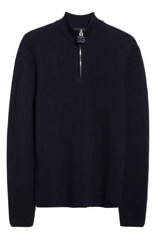 Dolce & Gabbana Virgin Wool Quarter-zip Sweater