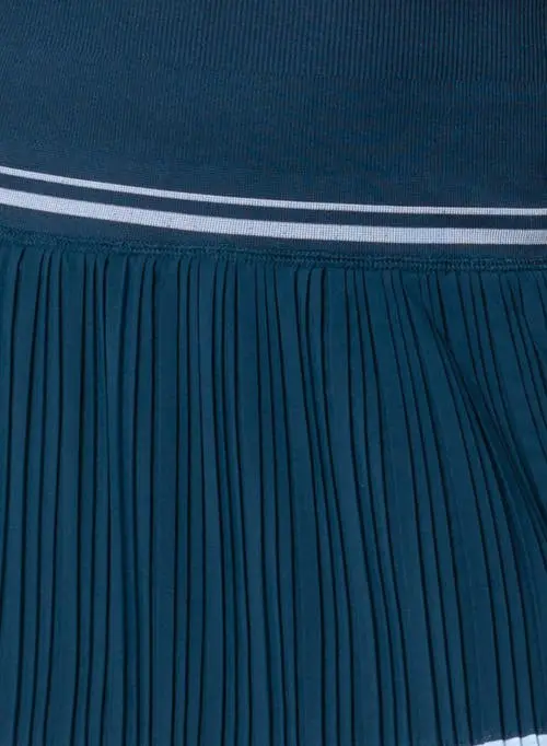 Lucky In Love Motion Pleated Skirt - Navy