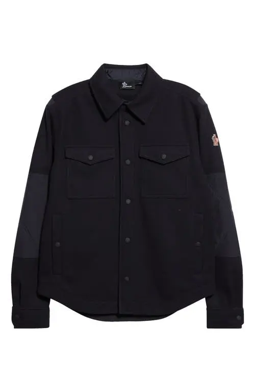Moncler Logo Patch Shirt Jacket