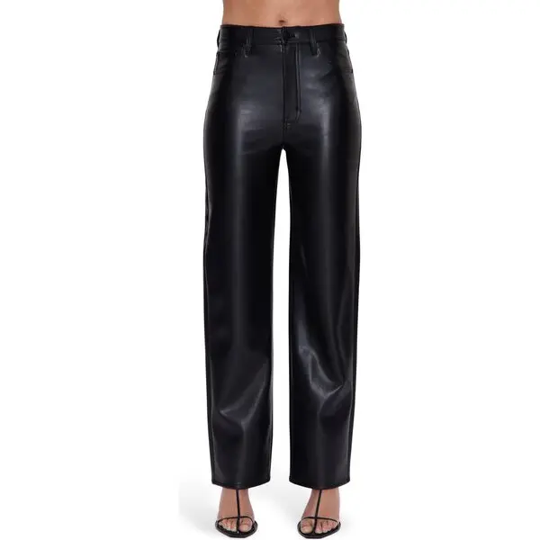 PISTOLA Cassie Coated Straight-leg Jeans - Onyx